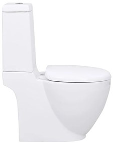 vidaXL Marketos Keramické WC kulaté spodní odpad bílé