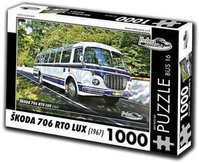 Retro-auta puzzle bus č.16 škoda 706 rto lux (1967) 1000 dílků