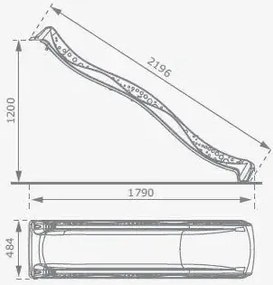 Smart4Play | Skluzavka s přípojkou na vodu červená 2,20 m | 11640063