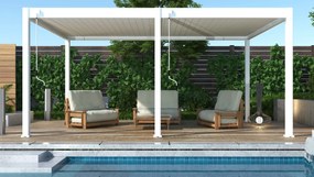 Outdoor Creations Hliníková pergola s lamelami ORION 360x720cm 6 stojek Barva: Bílá RAL 9016