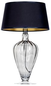 4concepts Luxusní stolní lampa BRISTOL TRANSPARENT BLACK Barva: Černá