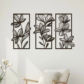 dřevo života Dřevěná dekorace KVĚTINY Zvolte barvu dekoru: Wenge, Rozměry šxv (cm): 144x80
