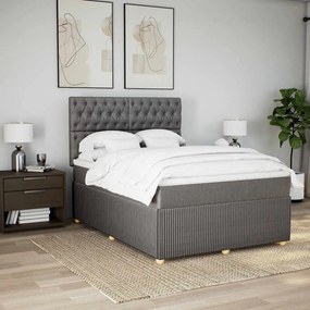 Box spring postel s matrací taupe 160x200 cm textil 3292118