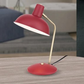 Orion LA4-1190-Rot Stylová stolní lampa FEDRA ČERVENÁ + patina