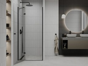 Mexen ROMA sprchové otevírací dveře ke sprchovému koutu 110 cm, černá-transparentní, 854-110-000-70-00