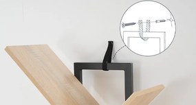 Designová knihovna Marelo 135 cm hnědá/černá
