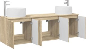 Sada koupelnových skříněk 3 ks Dub sonoma 49,5 x 44,5 x 66 cm 3405709