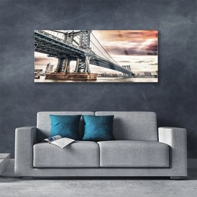 Plexisklo-obraz Most Město Architektura 125x50 cm