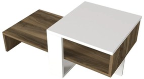 Konferenční stolek Chain White and Walnut