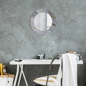 Kulaté dekorativní zrcadlo Šedý mramor fi 50 cm