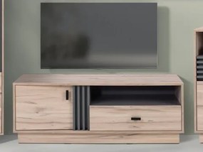 TV skříňka Ancona, 125 cm, dub estana/antracit