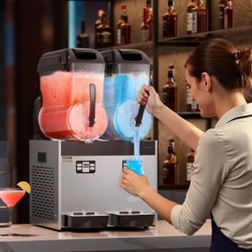 Komerční stroj na kaši 12Lx2 Margarita Smoothie Výrobník mražených nápojů – XRJ12LX2