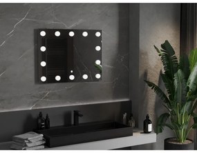 Mexen Dona podsvícené koupelnové zrcadlo 80 x 60 cm, LED 6000K, ventilátor - 9818-080-060-611-00