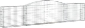 Klenuté gabionové koše 9 ks 400x30x80/100 cm pozinkované železo 3146860