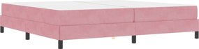 Postel s boxspringem s matrací Růžová 200 x 200 cm textil 3398718