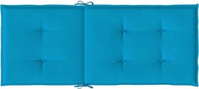 Podušky na židli vysoké opěradlo 6 ks modré 120x50x3 cm textil 314108