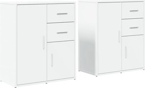 Příborníky 2 ks bílé 60 x 31 x 70 cm kompozitní dřevo 3276560