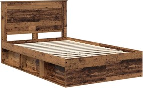 Rám postele Staré dřevo 120 x 190 cm Masivní borové dřevo 3410110