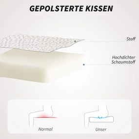 HOMCOM Polstrované kancelářské křeslo s plyšovým potahem, vaničkový design, pojízdné kancelářské křeslo, ocelová podstava, Krémová + Černá
