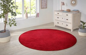 Hanse Home Collection koberce Kusový koberec Nasty 101151 Rot kruh - 133x133 (průměr) kruh cm