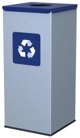 Odpadkový koš na tříděný odpad 60l s modrým víkem
