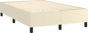 Box spring postel s matrací krémová 120x200 cm umělá kůže 3142715