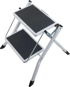 Schůdky, 2stupňová, nosnost 150 kg, Ergonomická skládací ocelová schůdková stolička