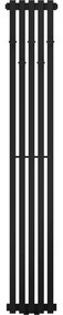 Mexen, Mexen Flux dekorativní koupelnový radiátor 1500 x 240 mm, 450 W, černý - W127-1500-240-00-70
