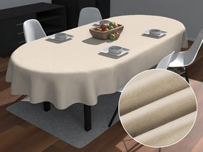 Biante Oválný ubrus/imitace broušené kůže Alcantara ALC-007 Krémově béžový 100x140 cm