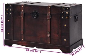 vidaXL Marketos Vintage truhla dřevěná 66 x 38 x 40 cm