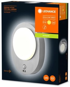 Ledvance - LED Venkovní nástěnné svítidlo se senzorem DISC LED/8W/230V IP44