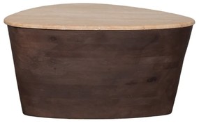 LABEL51 Konferenční stolek RAVI hnědý 70 cm