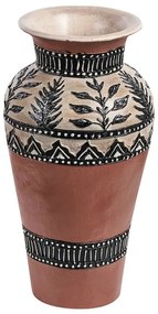 Pálená hlína Dekorativní váza 40 Hnědá Černá SIAK Beliani