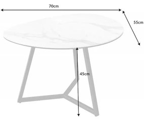Massive home | Konferenční stolek MARVELOUS WHITE 70 CM keramika