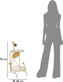 Designový odkládací stolek Haunani 40 cm zlatý