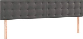 Box spring postel s matrací tmavě šedá 180x200 cm samet 3131214