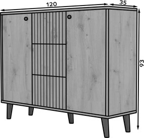 ADRK Furniture Komoda IKA CHES-IKA-W_B