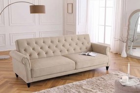 Designová rozkládací pohovka Scarlet 220 cm šampaňský samet