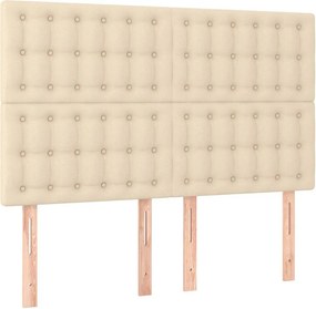 Box spring postel s matrací krémová 140x200 cm textil 3128290
