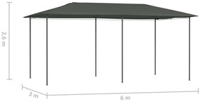 vidaXL Marketos Altán 2,98 x 5,3 x 2,59 m antracitový 160 g/m²