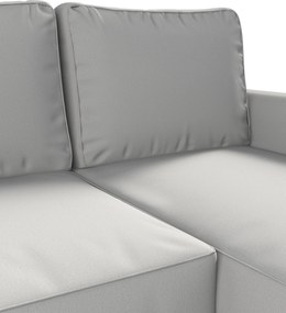 Potah na pohovku IKEA Backabro rozkládací se šezlongem barva šedá látka pletený vzor