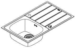 GROHE 31562SD1 - Sada kuchyňského dřezu a baterie BAU 860 x 500 mm nerez