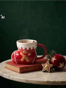 Sinsay - Vánoční hrnek ve tvaru boty s perníkovou postavičkou - vícebarevná