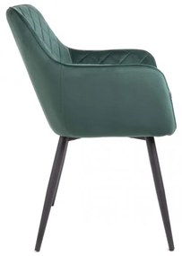 Jídelní židle SHELTON sametová zelená 860480