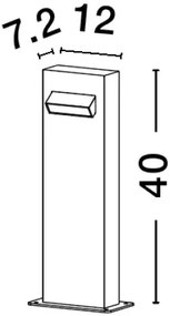 Venkovní LED lampa Zelda A 12 černé