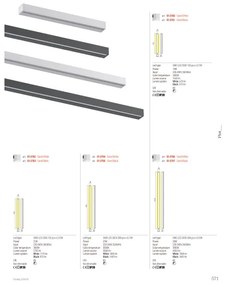 Redo 01-2765 - LED Nástěnné svítidlo PLOT LED/31W/230V 90 cm černá