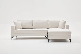 Hanah Home Rohová pohovka BERLIN krémová pravá 258 cm 825BLC2802