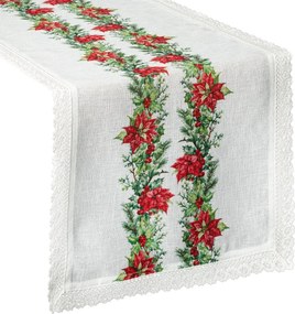 VÁNOČNÍ BĚHOUN NA STŮL XMAS5 40X140 CM VZOROVANÝ