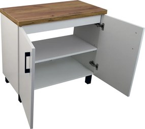 Comodo Koupelnová skříňka pod deskové umyvadlo ROSO W 80-HD - bílá/zlatý dub