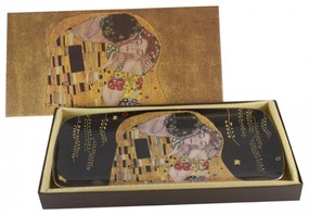 HOME ELEMENTS Talíř 30 x 13,5 cm, Klimt, Polibek tmavý